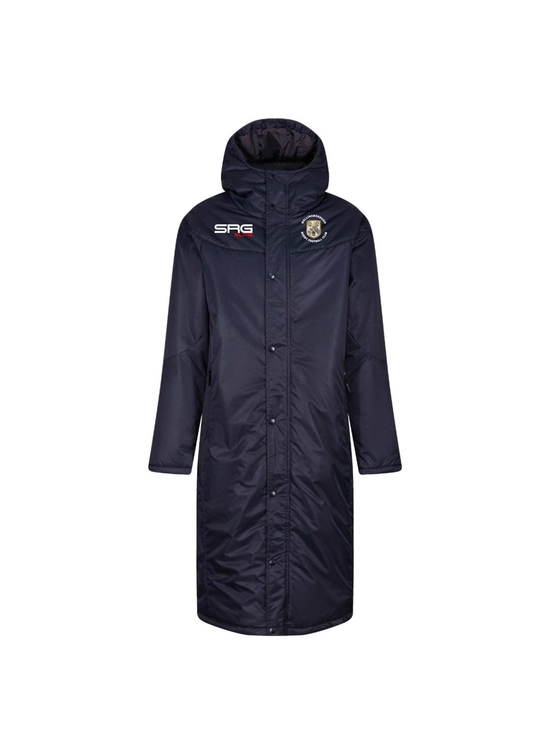 Wellingborough RFC - CONTURED BENCH COAT - NAVY - SRG Elite