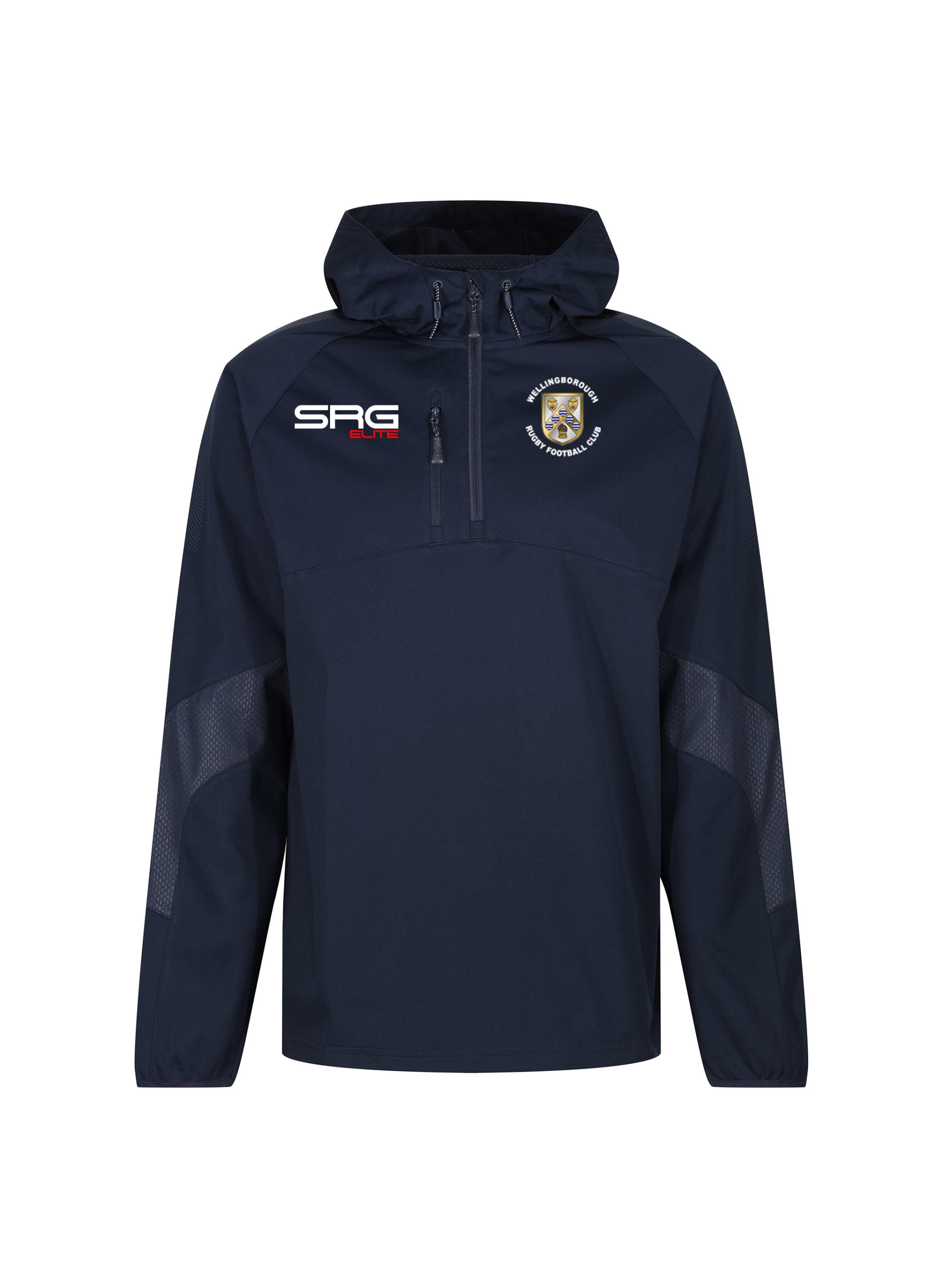 Wellingborough RFC - EDGE PRO HOODED JACKET - NAVY/NAVY - SRG Elite