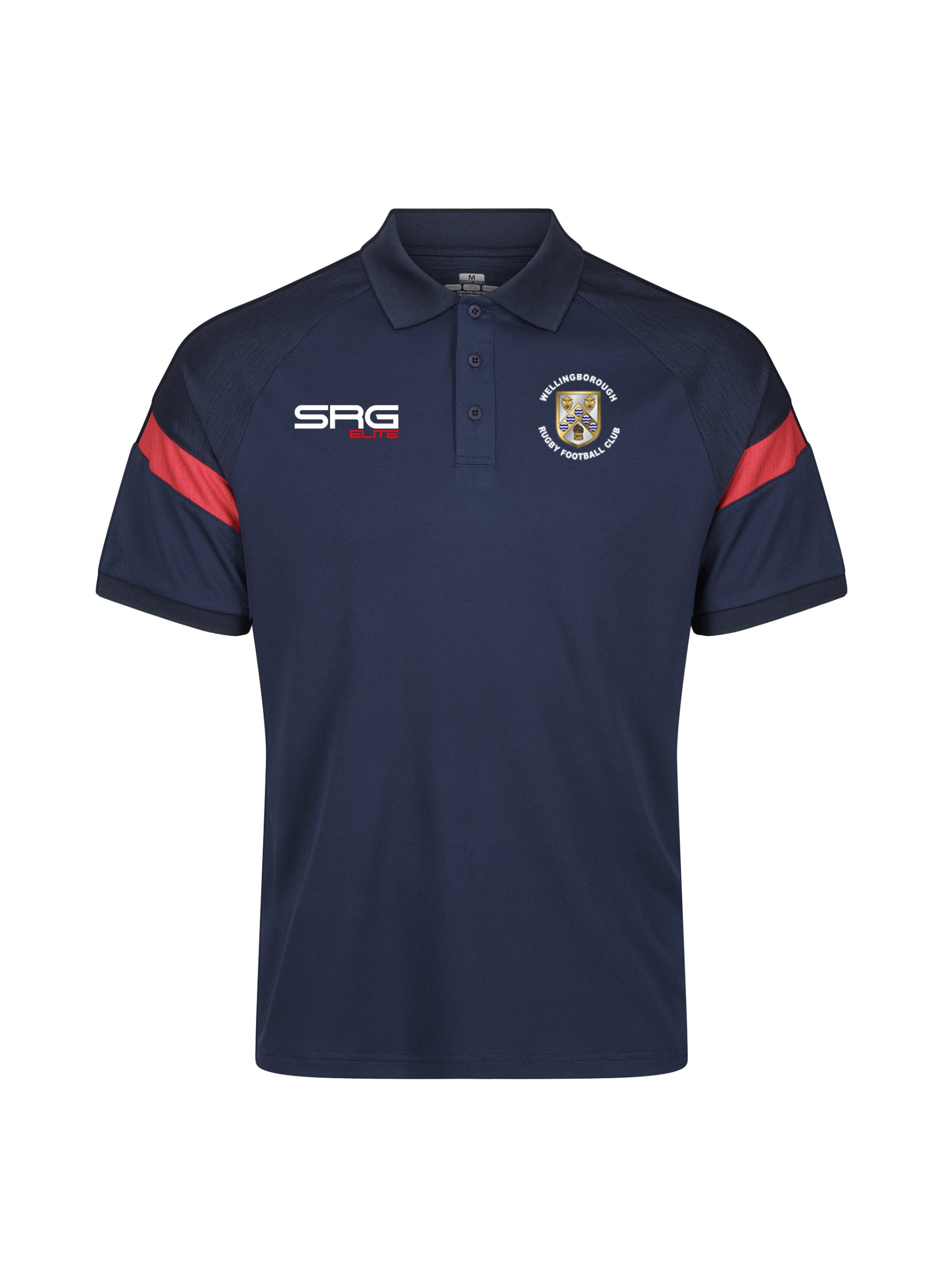 Wellingborough RFC - KINETIC TECH POLO - NAVY/RED - SRG Elite