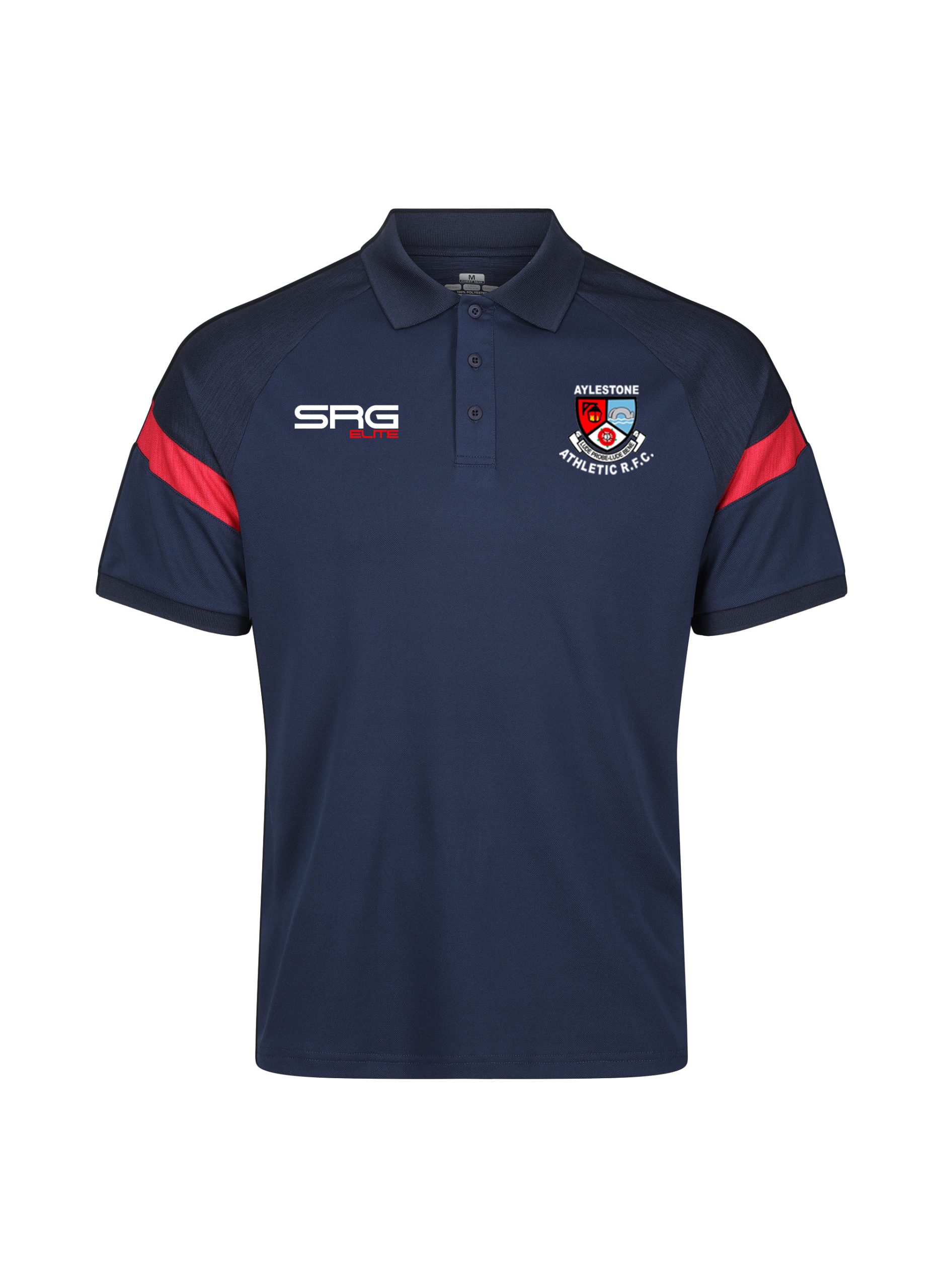 AYLESTONE RFC- KINETIC TECH POLO - NAVY/RED - SRG Elite
