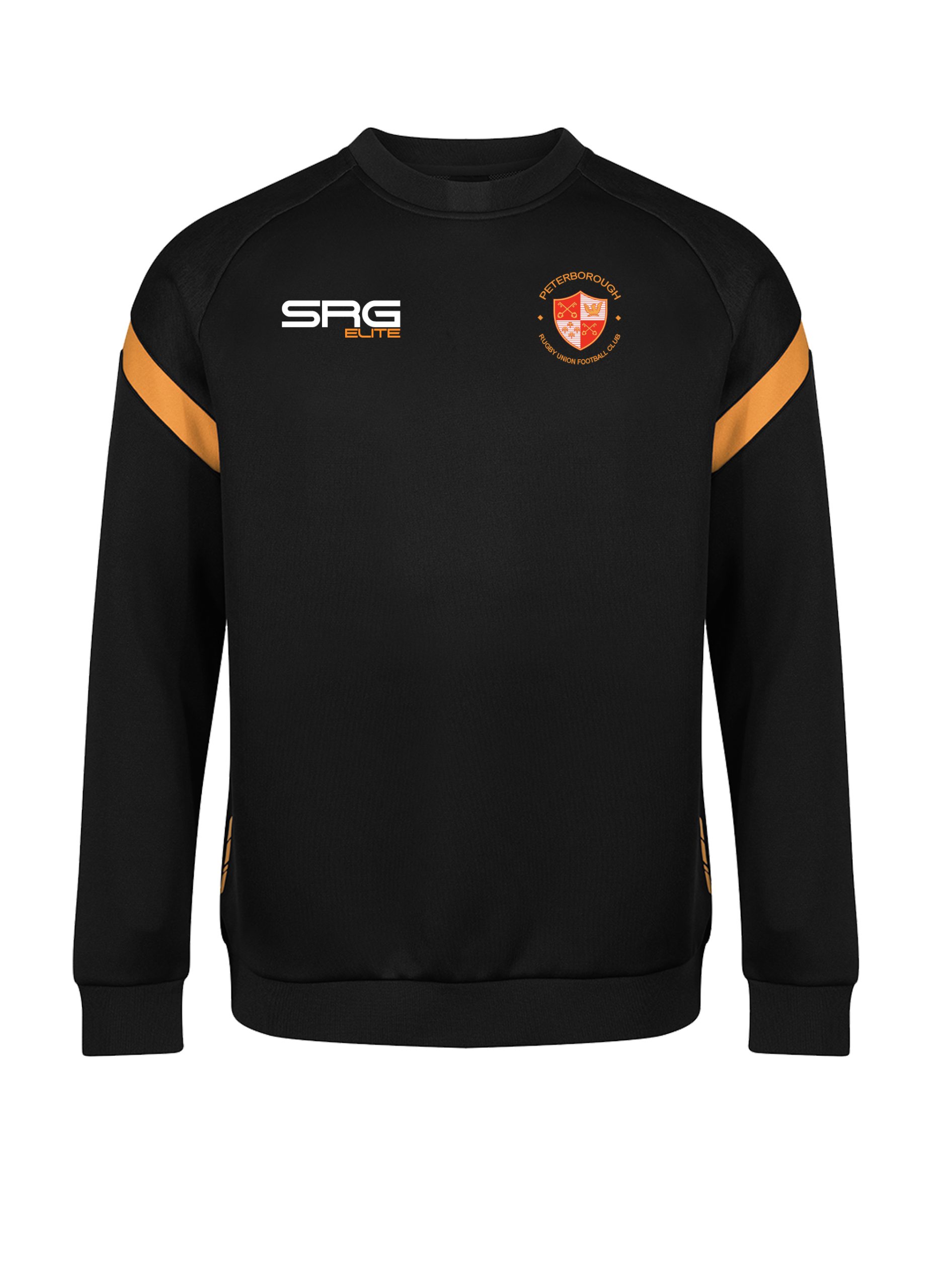 PRUFC - KINETIC CREW NECK TECH TOP - BLACK/AMBER - SRG Elite