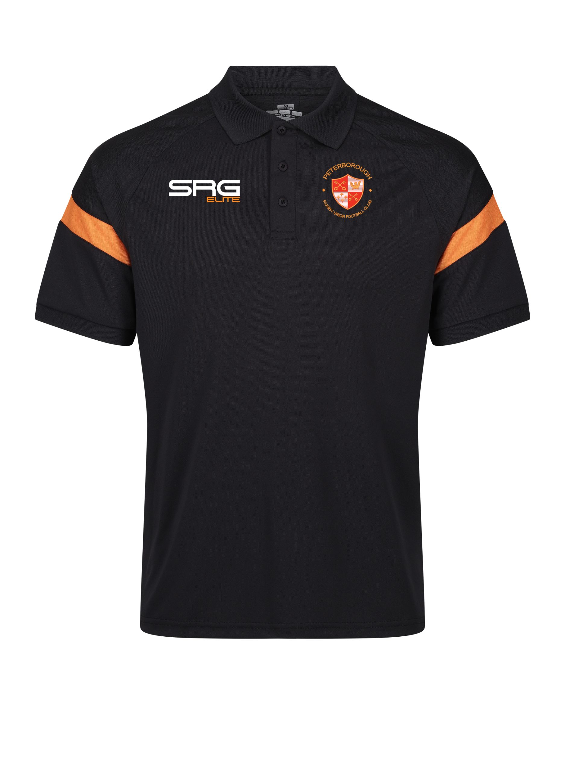 PRUFC - KINETIC TECH POLO - BLACK/AMBER - SRG Elite