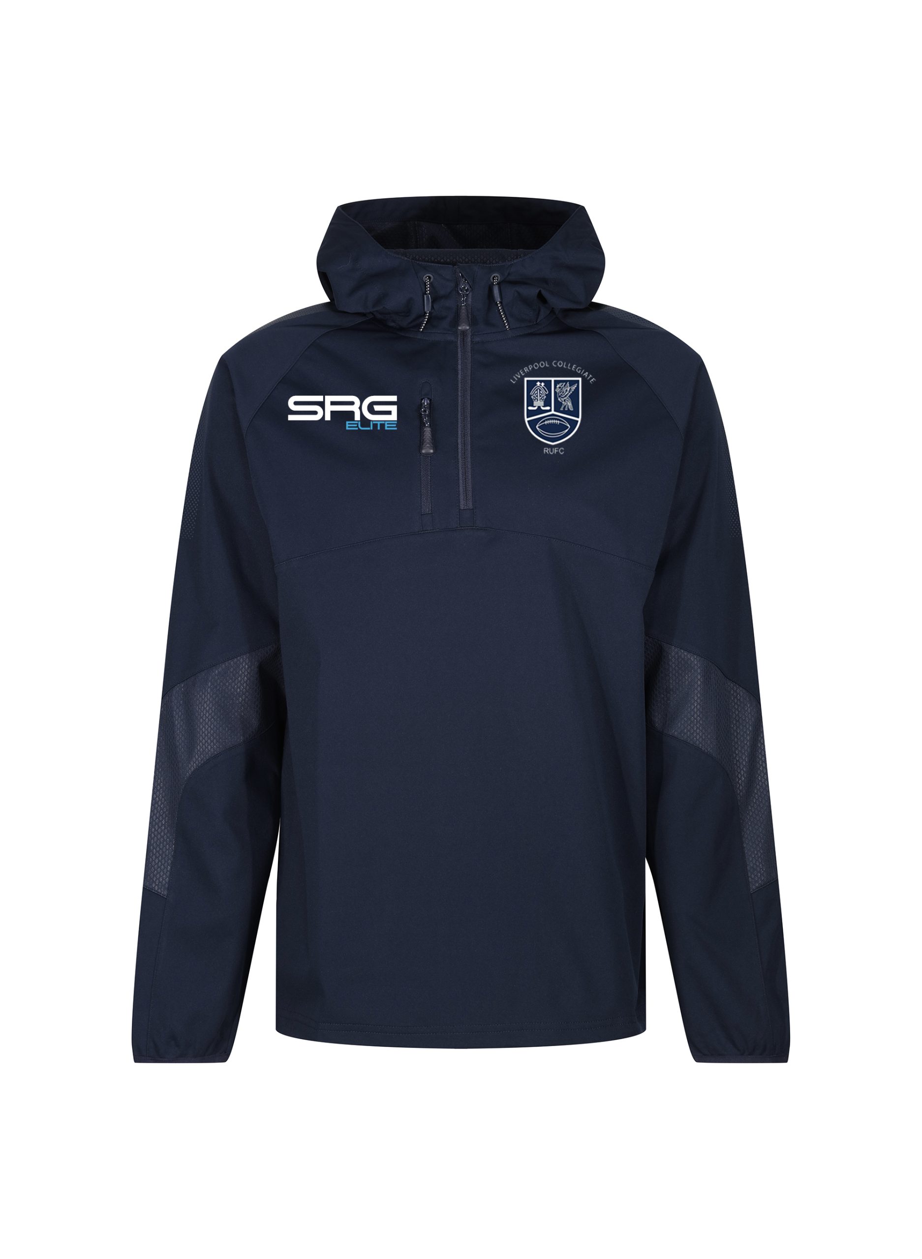 Liverpool Collegiate RUFC - EDGE PRO HOODED JACKET - NAVY/NAVY - SRG Elite
