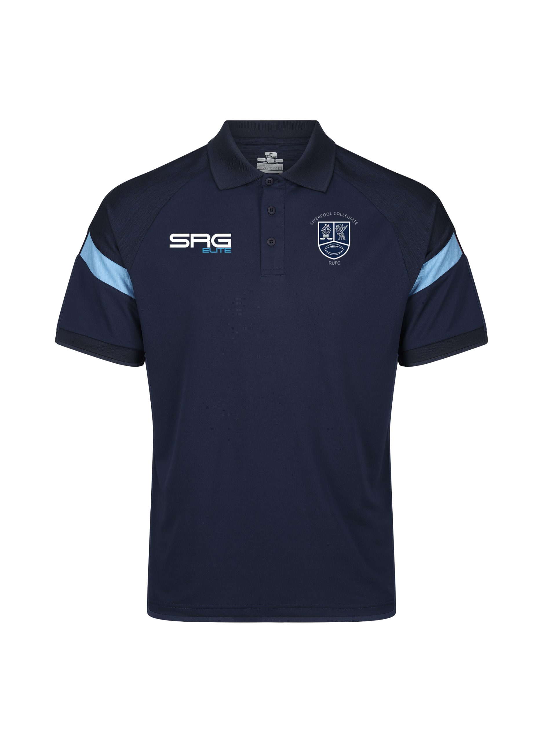 Liverpool Collegiate RUFC - KINETIC TECH POLO - NAVY/SKY - SRG Elite