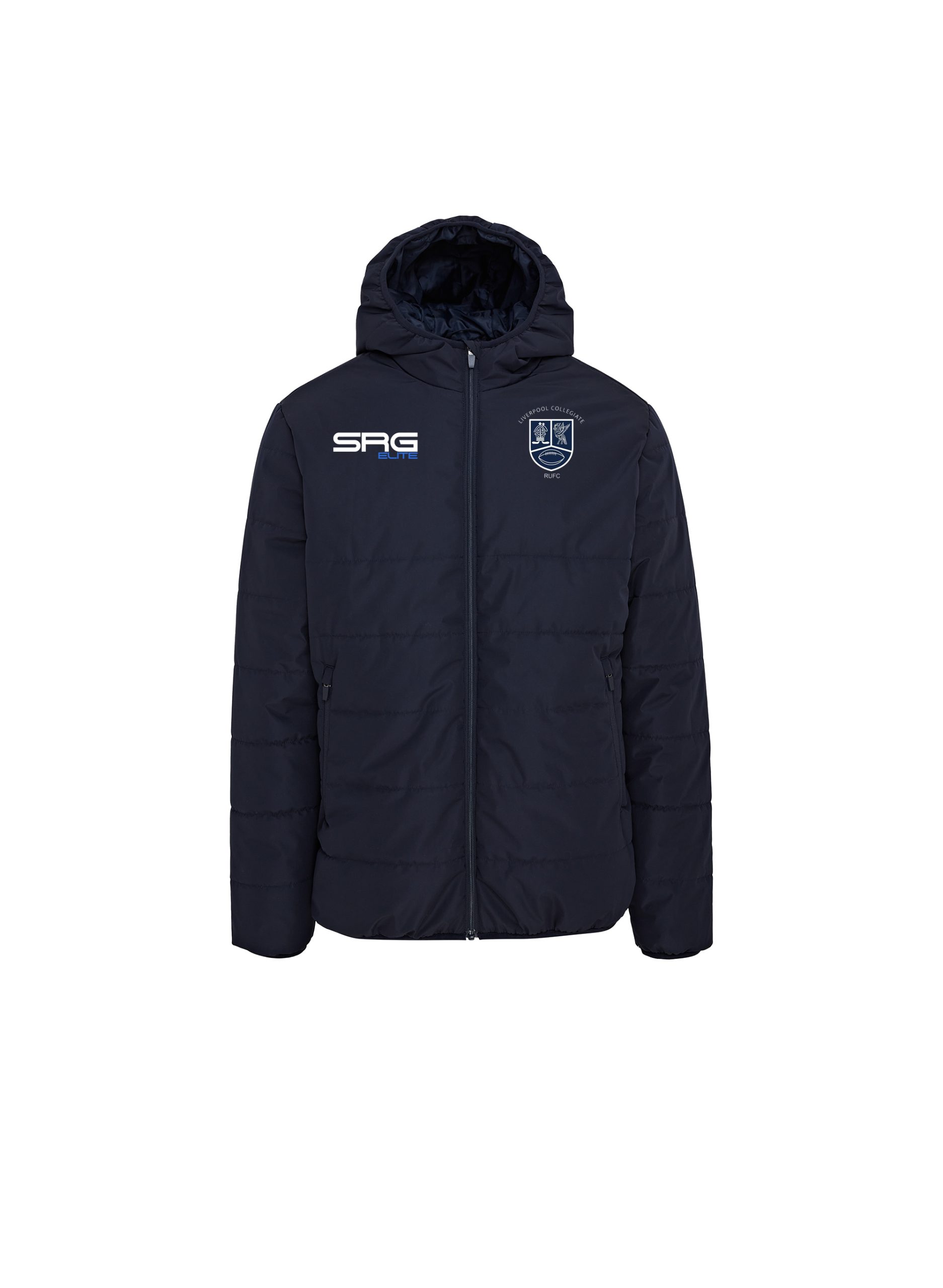 Liverpool Colligate RUFC - APEX QUILTED JACKET - NAVY/NAVY - SRG Elite